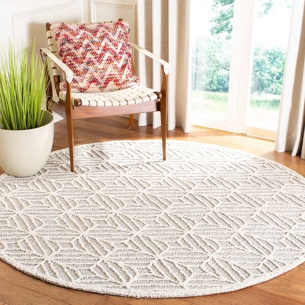 SAFAVIEH Handmade Trace Modern & Contemporary Geometric Wool Rug - On ...