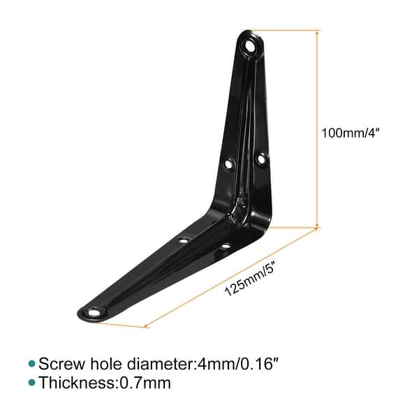 10Pcs 5 x 4 Inch Shelf Bracket Metal L Brackets Floating Shelf Brackets ...