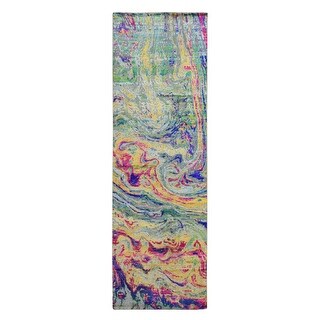 Shahbanu Rugs Colorful, Sari Silk with Textured Wool, The Lava Design ...