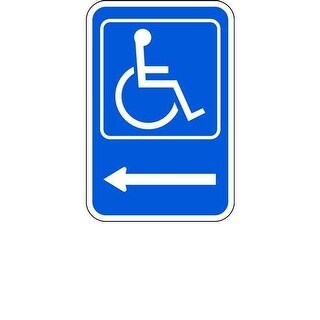 Lyle Handicapped Parking Sign,18" x 12" HC-014L-12HA - 1 Each - Bed ...