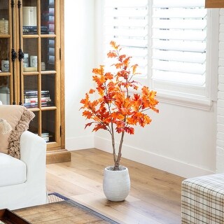 Artificial Potted Oak Tree - 4' - Unlit - Bed Bath & Beyond - 42886555