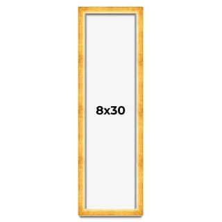 8x30 Shadow Box Frame Gold | 1.625 Inches Deep Real Wood Traditional ...