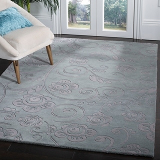 SAFAVIEH Handmade Soho Scrolls Grey New Zealand Wool Rug - On Sale ...