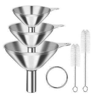 Stainless Steel Kitchen Funnel Set with 2 Brushes - Bed Bath & Beyond ...