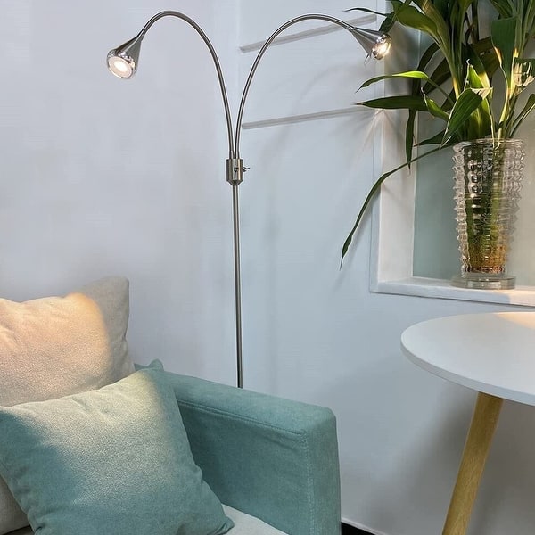 LED Floor Lamps Living Room Lighting Modern Adjustable Reading 2 Light ...