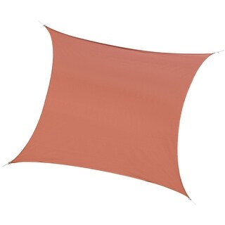 Brick-Red Sun Shade Sail with Well Ventilated Fabric - 240.2"L x 192.1 ...