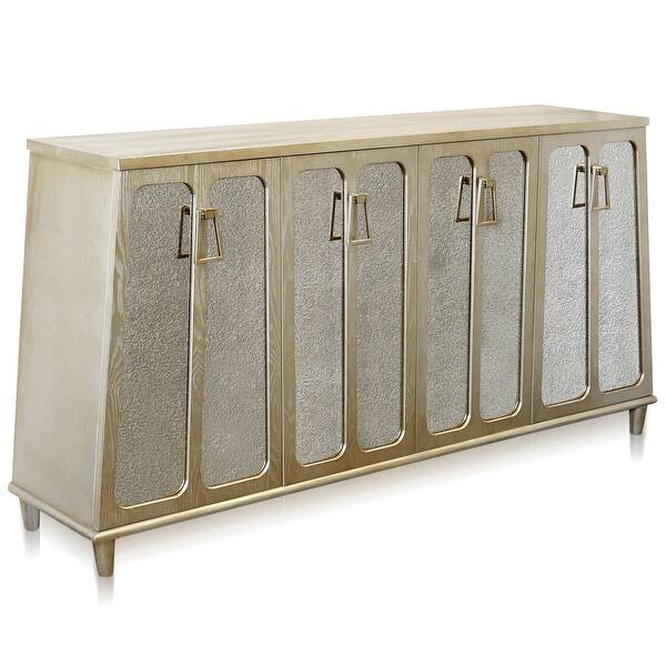 Harp & Finial - Barnes 4-Door Sideboard - Charcoal & Champagne Finish ...