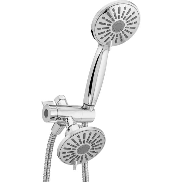 PROFLO 1.8 GPM Multi Function Shower Head Combination with Hand Shower ...