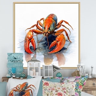 Designart "Freshwater Crayfish III" Crayfish Framed Wall Art Living ...