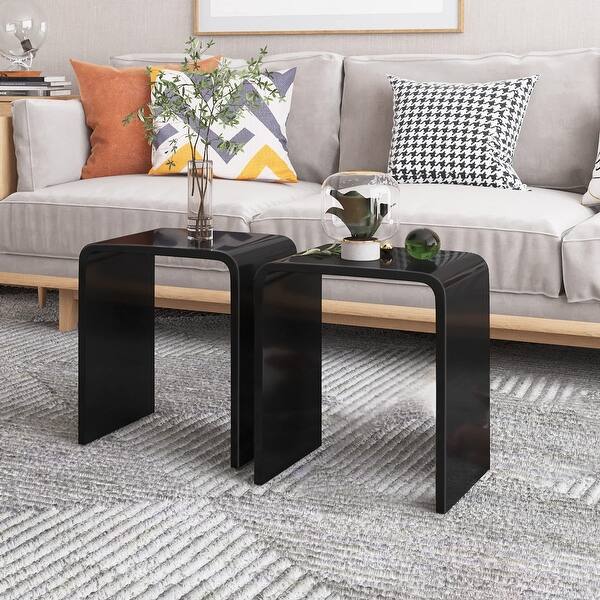 acrylic end table set