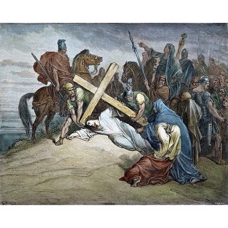 Dor Jesus At Calvary. /Nthe Arrival Of Jesus Carrying The Cross At The ...