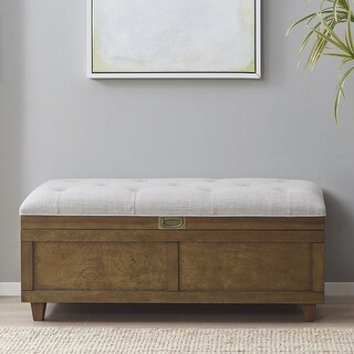 Wood and Upholstered Soft Close Storage Bench - Bed Bath & Beyond ...