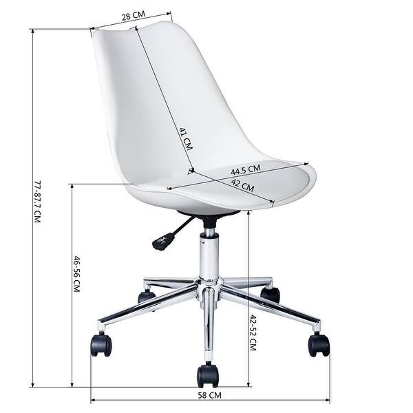 Simple Armless Swivel chair Office Chair - Bed Bath & Beyond - 35459330