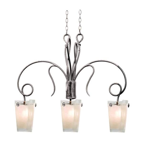 Kalco Three Light Island Pendant Tribecca Pearl Silver - Exact Size ...