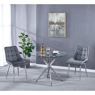 Small Round Glass Table for Dining Room Modern Style - Bed Bath ...