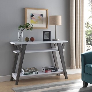Q-Max 47.25" Console Table Features 2 Shelves - Bed Bath & Beyond ...