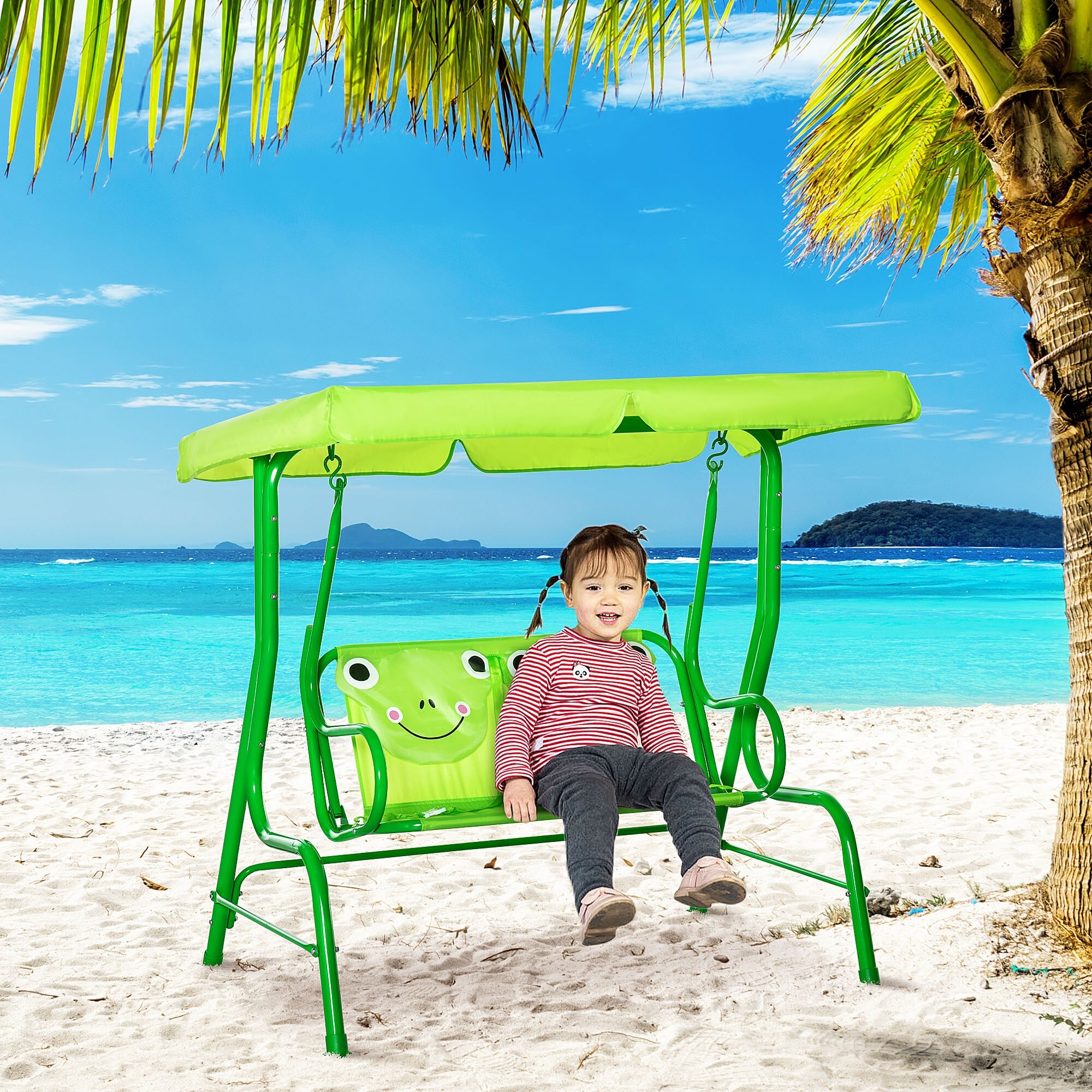Children's outdoor swing chair with canopy store