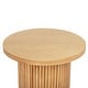 Round Wood End Table Fluted Pedestal Side Table - Bed Bath & Beyond ...