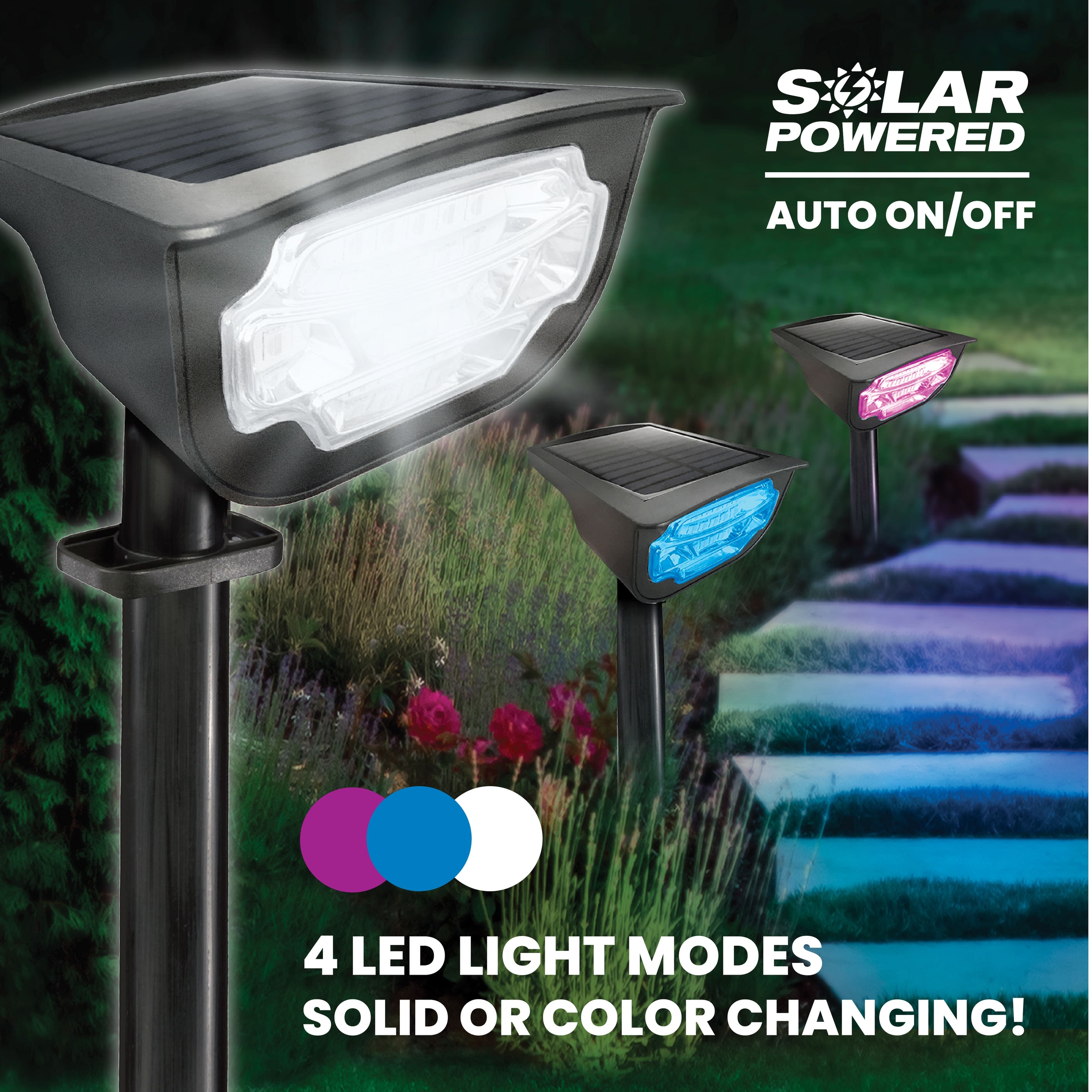 Bell + Howell Bionic Color Burst Solar Powered Waterproof Pathway ...