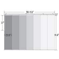InStyleDesign Acrylic Gray 7-Panel Single Rail Panel Track Extendable ...