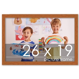 26x19 Traditional Honey Pecan Complete Wood Picture Frame with UV ...