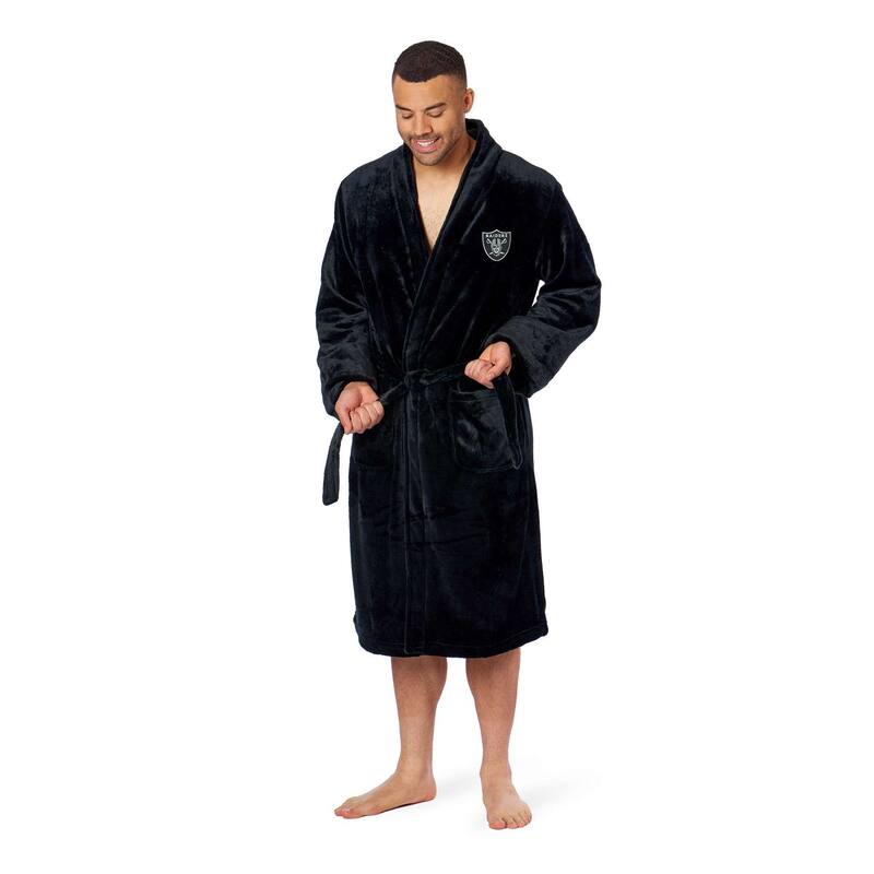 NFL Las Vegas Raiders Men's L/XL Silk Touch Robe - Overstock - 12095769