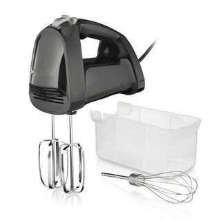 6 Speed Hand Mixer, Quick Burst, Storage Case, Black - Bed Bath ...