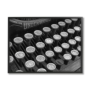 Stupell Antique Typewriter Keys Framed Giclee Art Design by Steve Toole ...