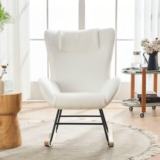 Medieval high back rocking chair with wooden legs - Bed Bath & Beyond ...