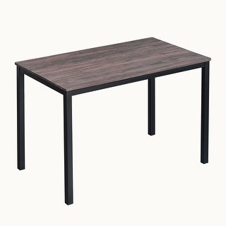 46.8'' Dining Table - Walnut color table top with black leg - Bed Bath ...