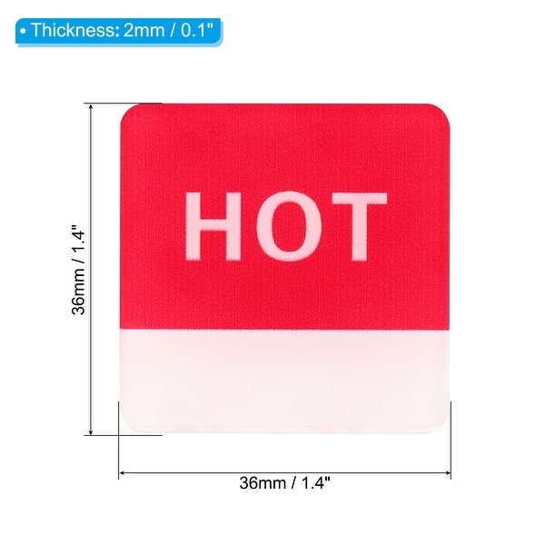 Self Stick Hot/Cold Water Label, Acrylic Waterproof Adhesive Sticker ...