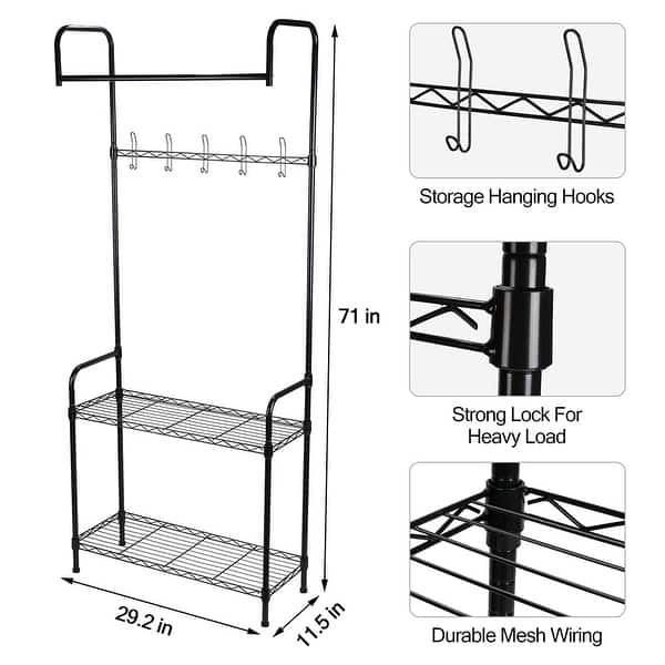 Modern Home Entryway/Mudroom Coat/Hat/Shoe Rack Organizer - Entrance ...