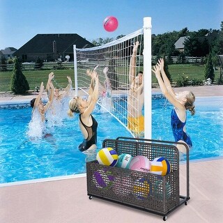 PE Rattan Layer Poolside Float Storage with Rolling Wheels - Bed Bath ...