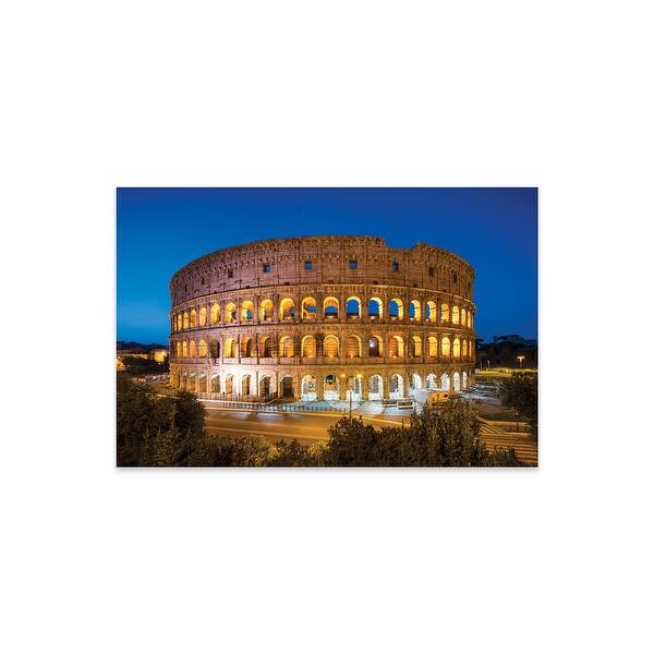 Colosseum At Night, Rome, Italy Print On Acrylic Glass by Jan Becke ...