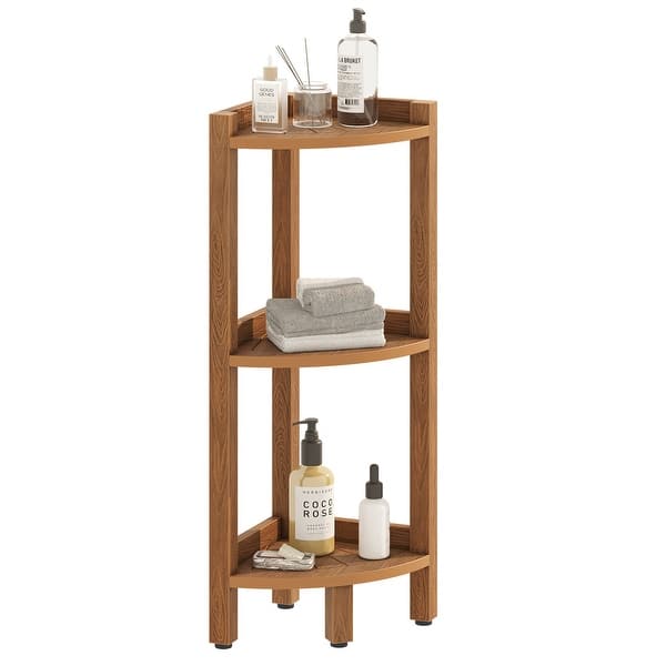 Moasis Bathroom 3-Tier Corner Shelf Corner Stool Poly Lumber Shelf ...