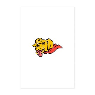 Super Yellow Labrador Retriever Wearing Cape Mascot Art Print/Poster ...