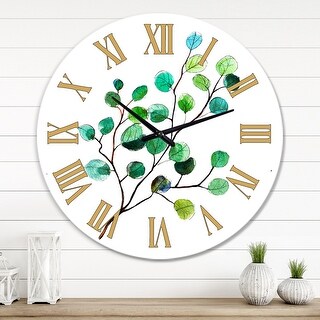Designart 'Young Eucalyptus Leaves and Branches IV' Traditional wall ...