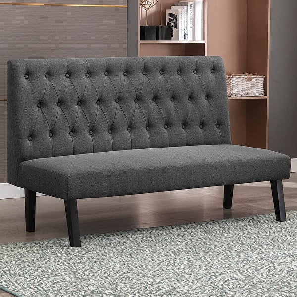 Mixoy Modern Upholstered Tufted Benches Bench High Back for Dining ...