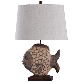 StyleCraft Nemo Brown Table Lamp - White Shade - Bed Bath & Beyond ...