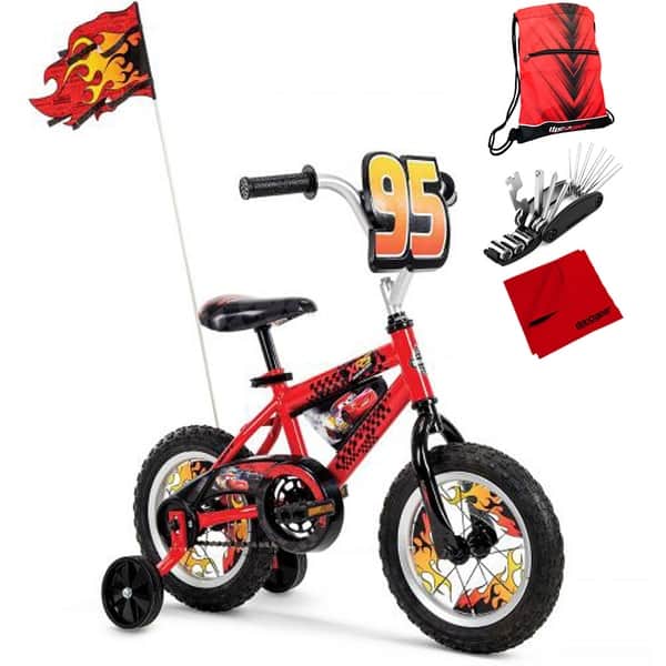 Huffy Disney Pixar Cars Lightning McQueen 12" Kids Bike and Tool Set ...