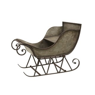 Rustic Galvanized Metal Sleigh 4 Piece Assembly - Bed Bath & Beyond ...