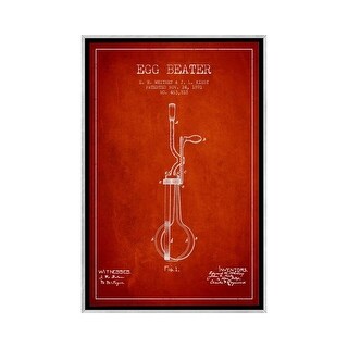 iCanvas "Egg Beater Red Patent Blueprint" by Aged Pixel Framed - Bed ...