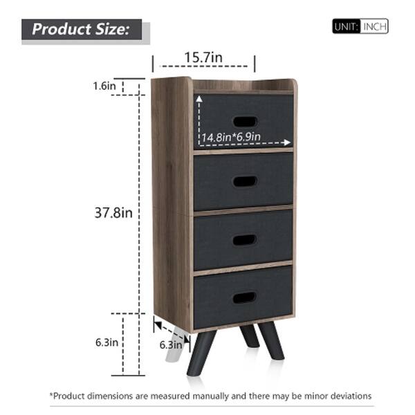 Fabric Storage Tower with Handrail and Removable Drawers - Bed Bath ...