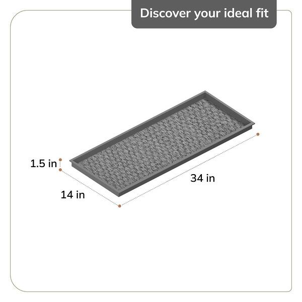 Natural and Recycled Rubber Boot Tray with Gray and Ivory Coir Insert ...