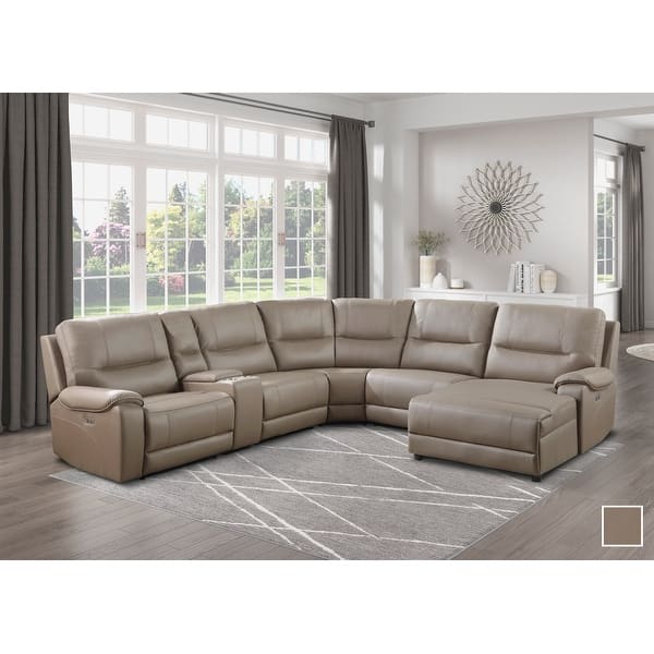 Fremont & Park Quill 6-Piece Power Modular Reclining Sectional Sofa ...