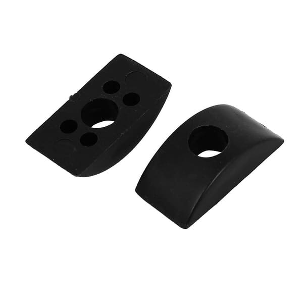 Plastic Half Moon Spacer Connector Hardware Fittings Black 8mm Hole Dia ...