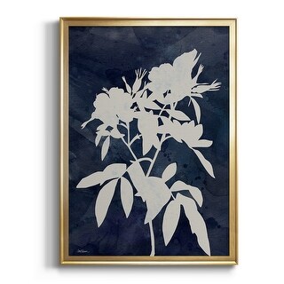Indigo Botanical I Revisited Premium Framed Print - Ready to Hang - Bed ...