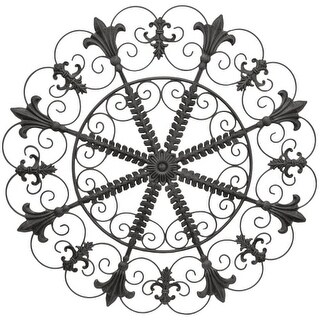 Three Hands 94153 35 Inch Diameter Scroll Metal Wall Art - Bed Bath ...