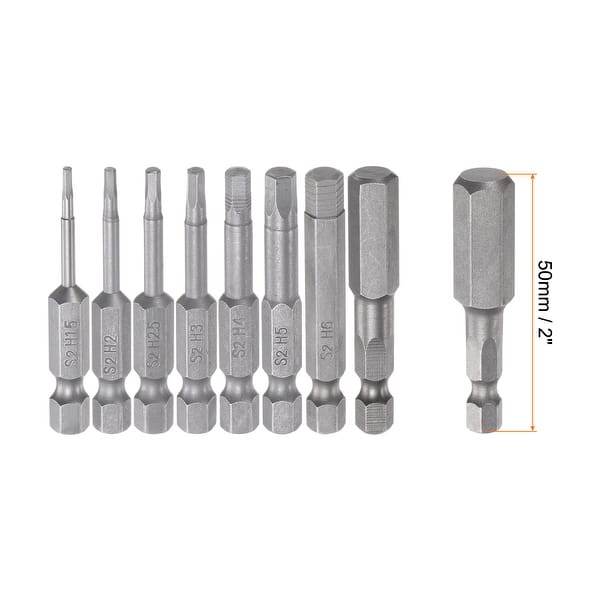 1.5-10mm Hex Screwdriver Bit 1/4" Hex Shank 2" Length Magnetic Power ...