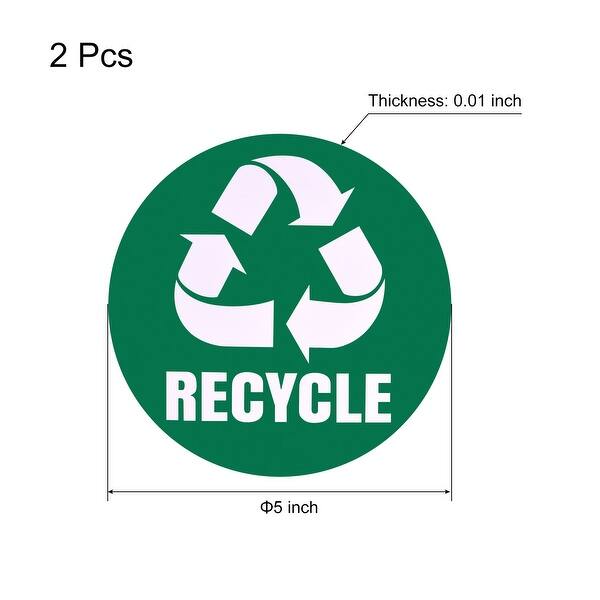 Recycle Sticker Bin Labels Large Recycling Vinyl for Stainless Trash ...